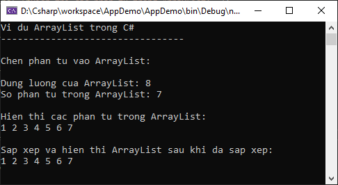 ArrayList trong C# - Học lập trình C# online - VietTuts